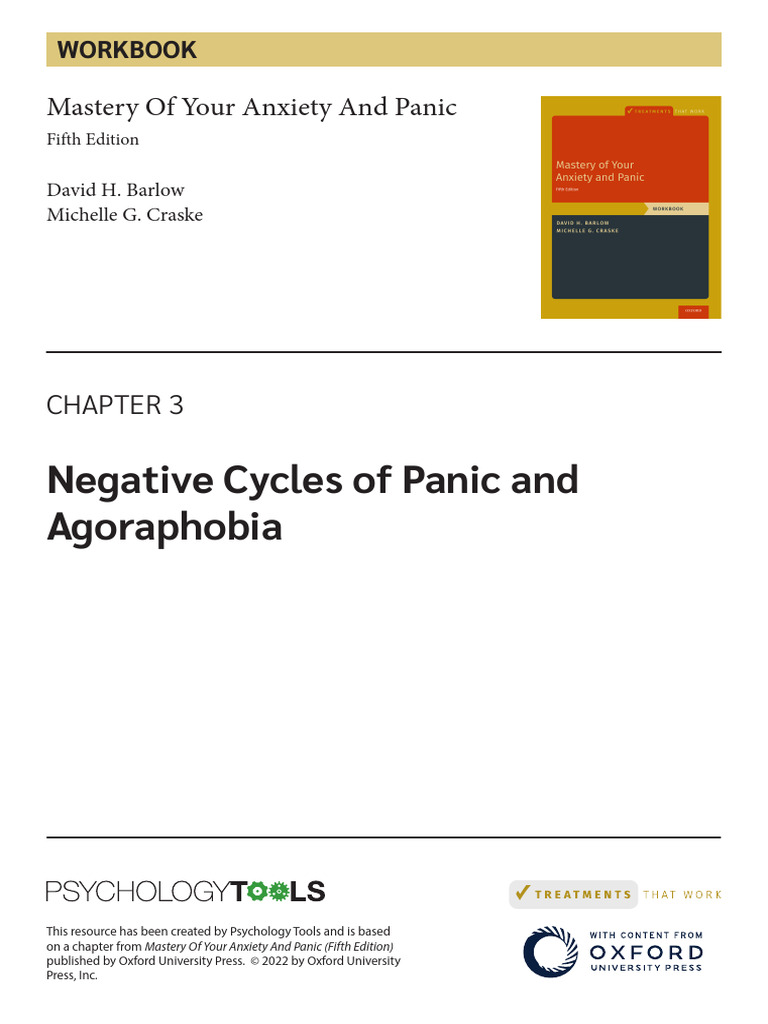 Mastery of Your Anxiety and Panic Workbook TTW Chapter 3 Lang Eng GB ...