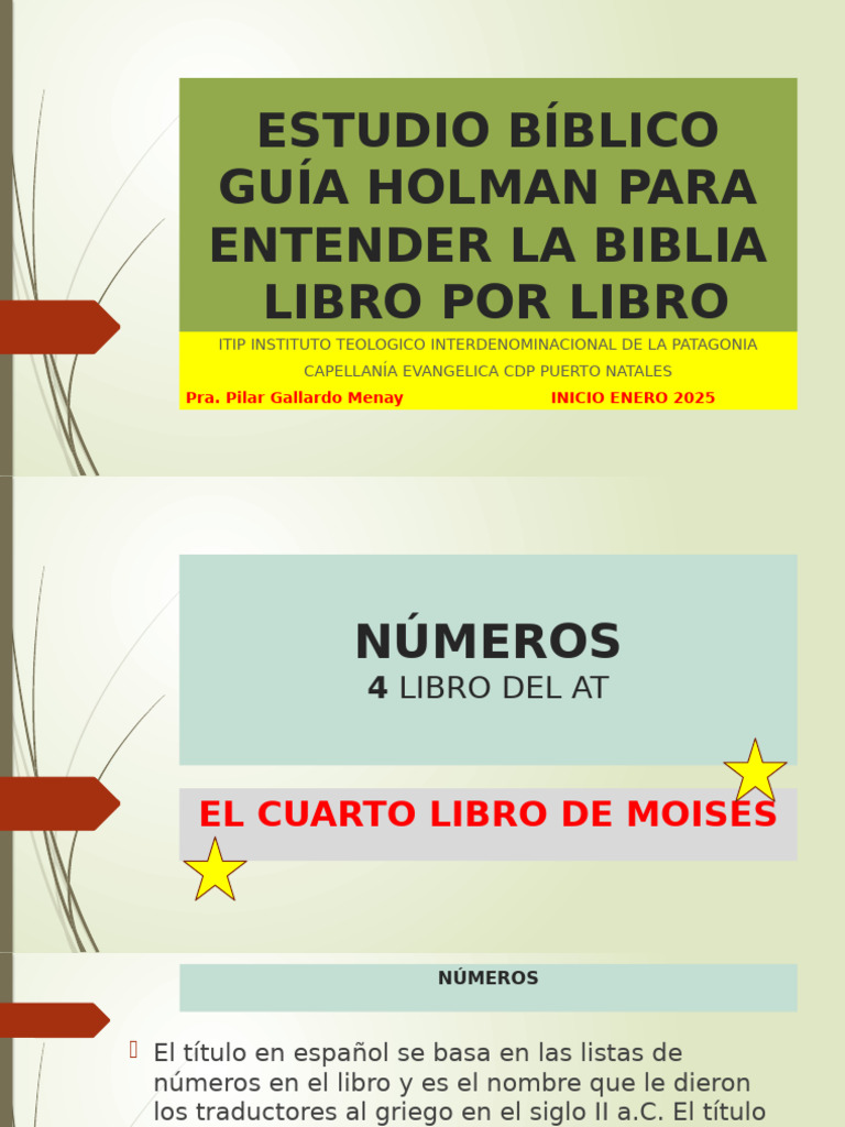 Estudio Biblico Holman Numero - 1 | PDF | Libro de números | Moisés