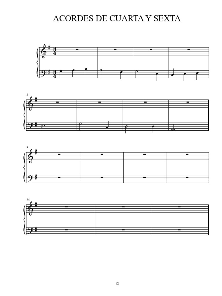 Ejercicio Acordes Cuarta y Sexta-1 | PDF