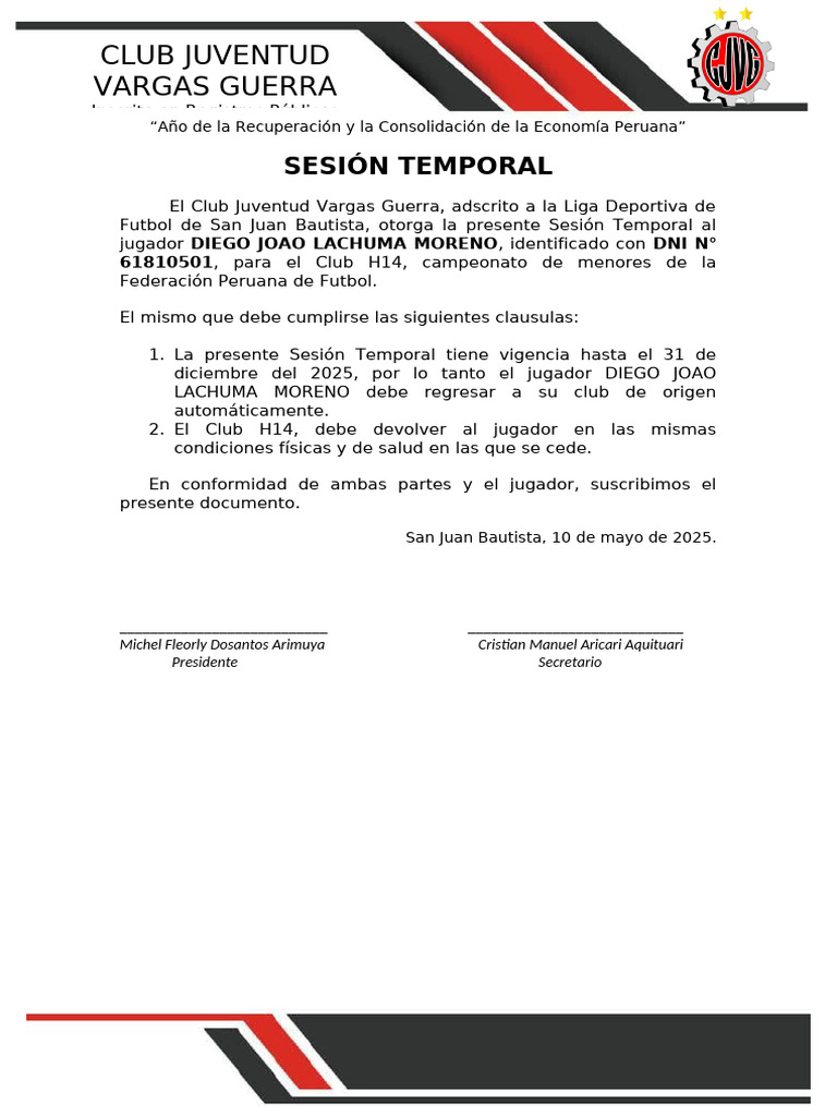 Cesion Temporal | PDF