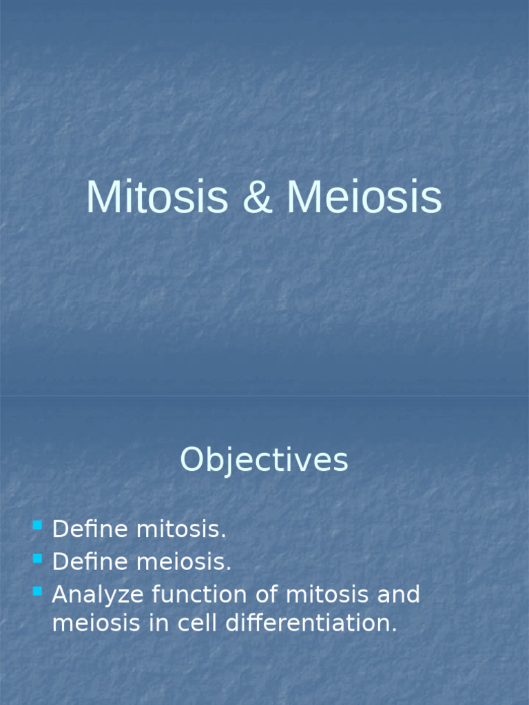 MitosisandMeiosisPPT - CW Edit | PDF | Mitosis | Meiosis