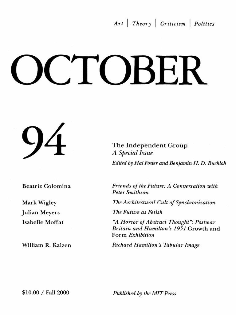 October 94 - Autumn 2000 - The Independent Group | PDF
