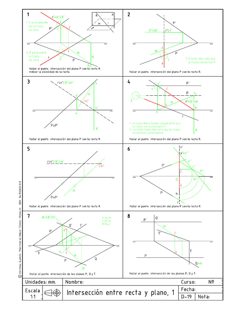 Interseccion Plano Con Recta.solucion | PDF