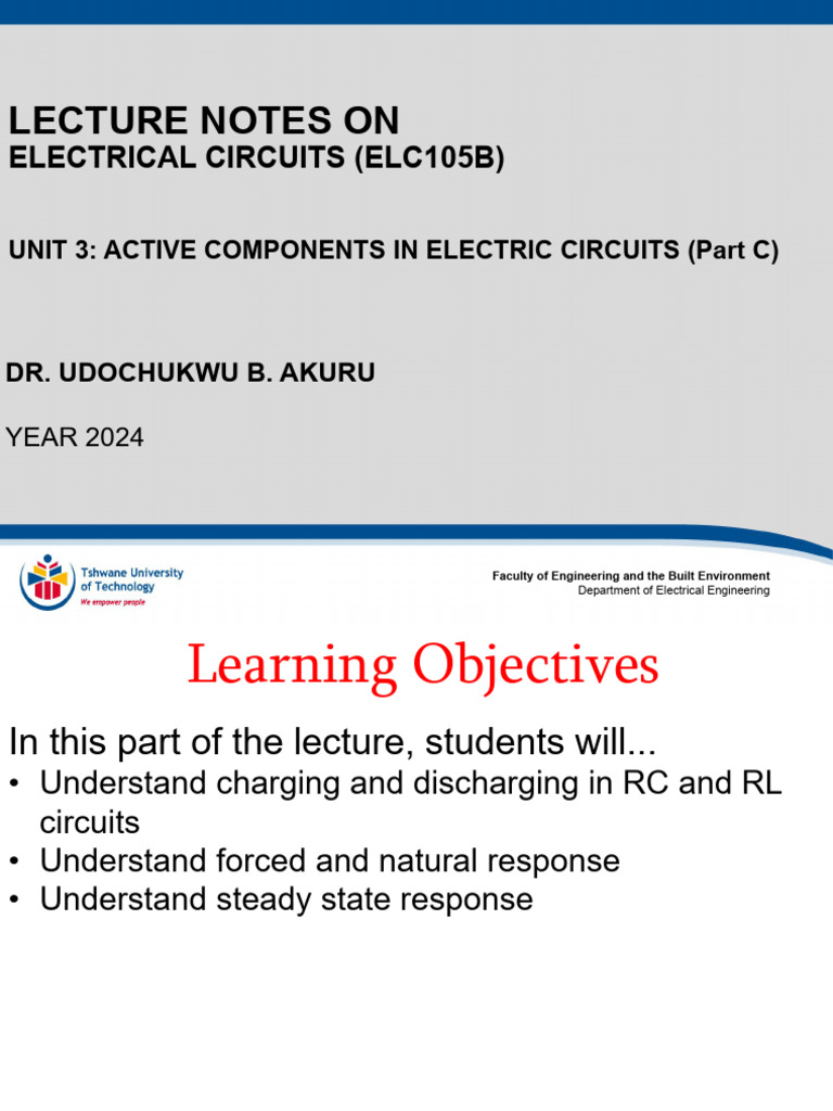 Active Components in Electric Circuits | PDF | Electrical Network ...