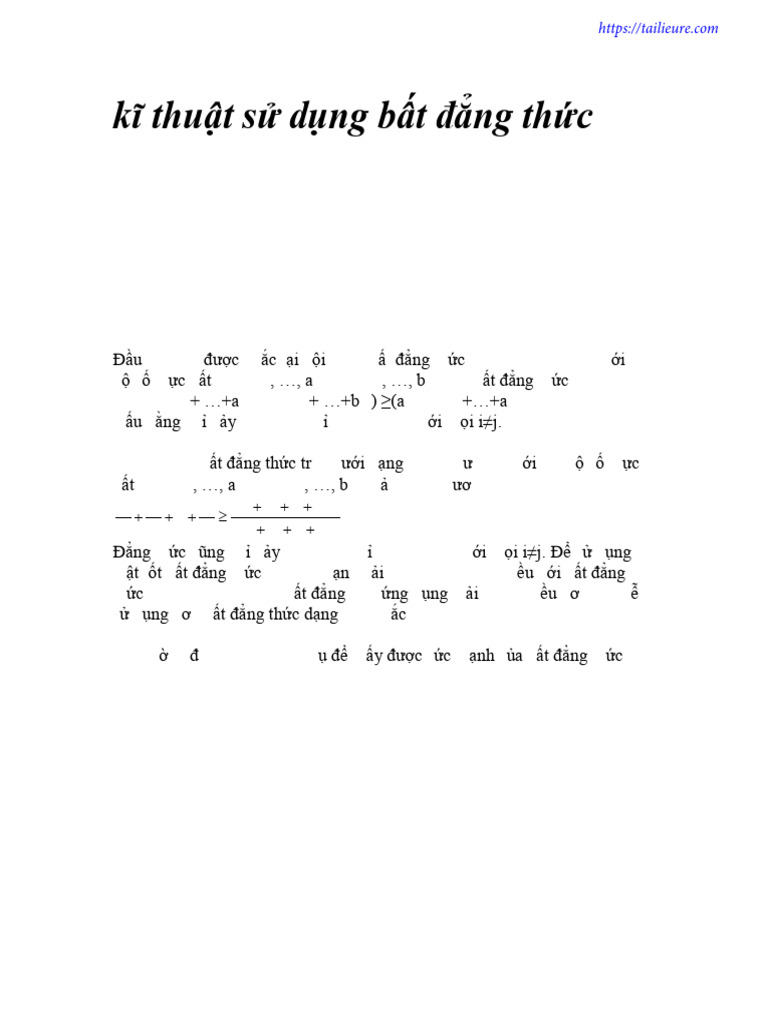 Bất Đẳng Thức Cauchy Schwarz 2 | PDF