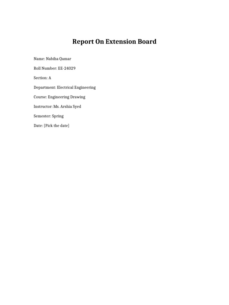 Formatted Extension Board Report | PDF