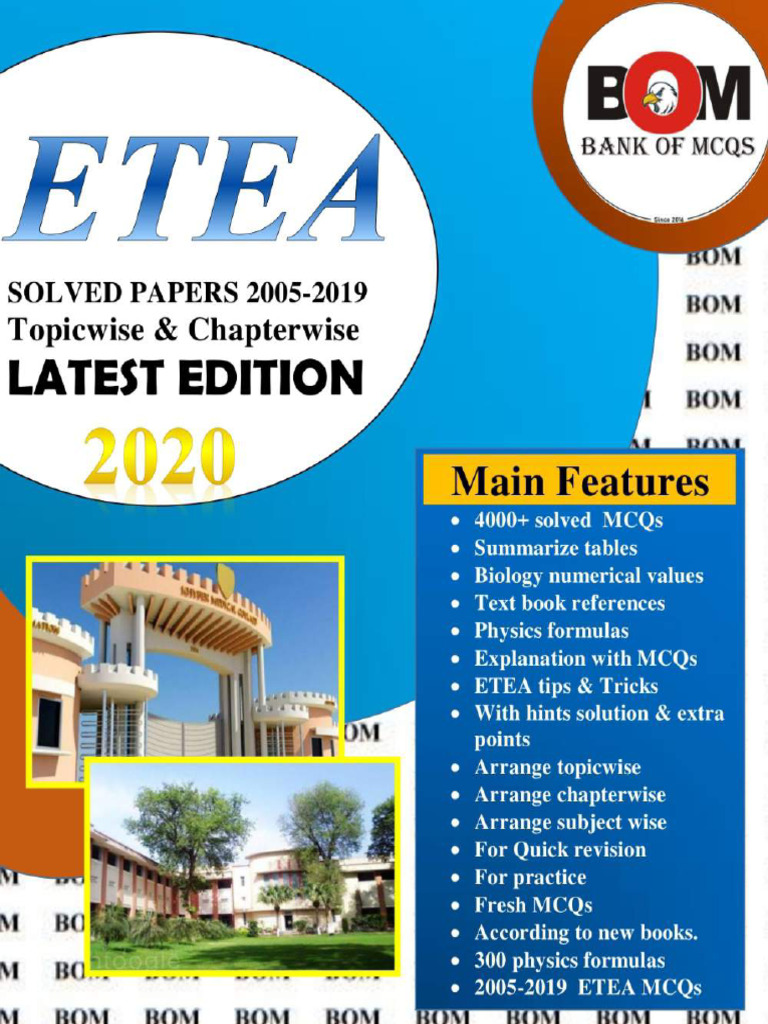ETEA Solved Past Papers Topicwise & Chapterwise 2005-2019 | PDF