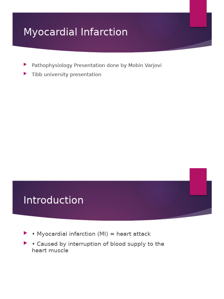 Myocardial Infarction Presentation | PDF