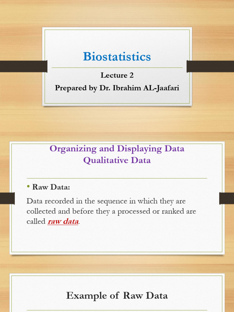 Biostatistics Lecture 2-1 | PDF | Pie Chart | Chart