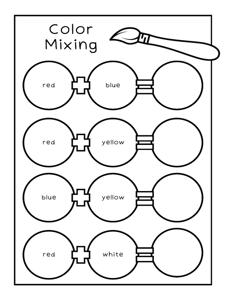 Color Mixing Template PDF | PDF