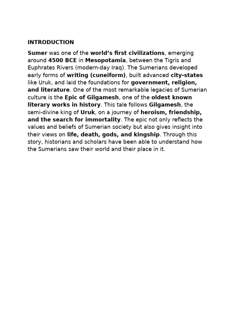 Hum Project | PDF | Sumer | Mesopotamia