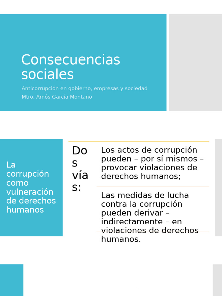 7 ConsecuenciasSociales | PDF | Corrupción política | Derechos humanos