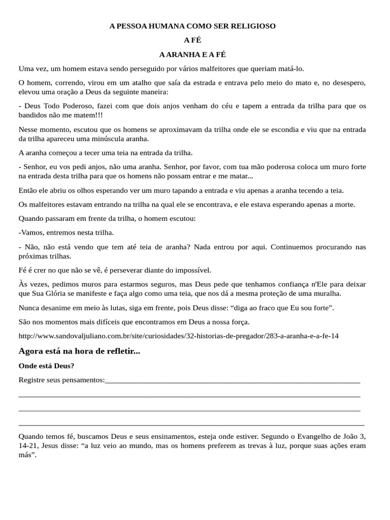 A Pessoa Humana Como Ser Religioso | PDF | Fé | Deus