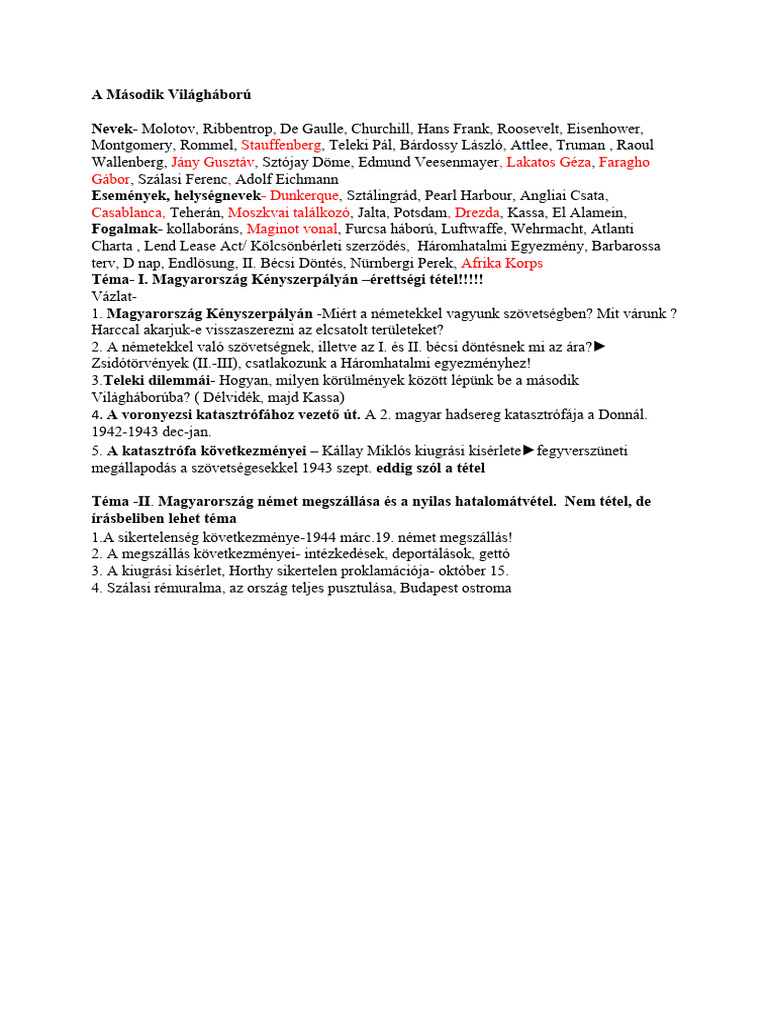 A Második Világháború | PDF