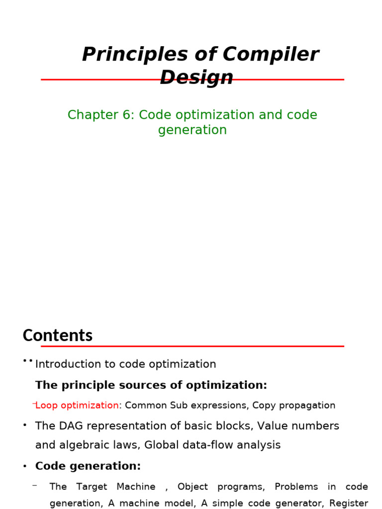 Chapter 6 Code Optimization and Code Generation Compress PDF | PDF | Control Flow | Computer Program
