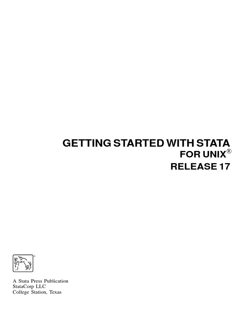 Getting Started With Stata: For Unix Release 17 | PDF | Command Line ...
