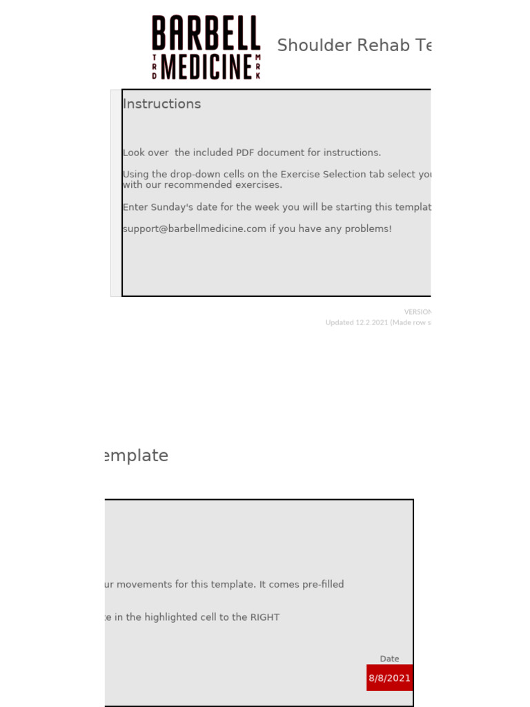 Shoulder Rehab Progress Tracker | PDF | Strength Training | Physical ...