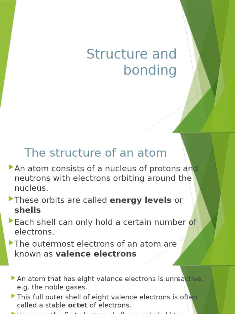 Structure and bonding | PDF | Chemical Bond | Ion