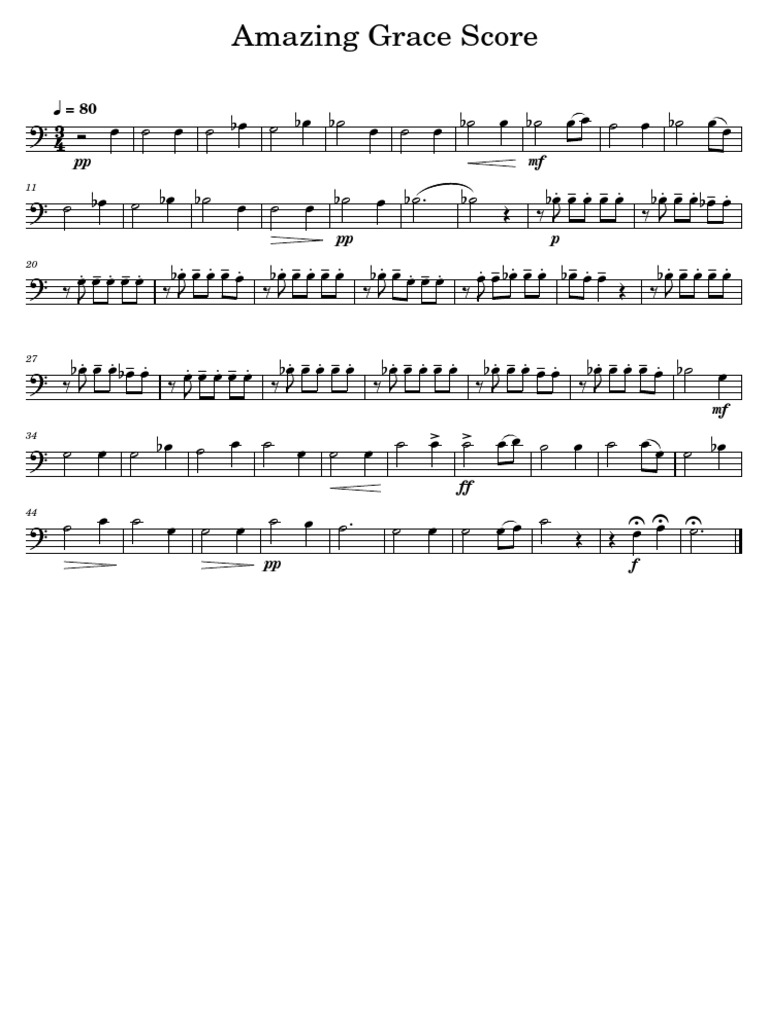 Alto Part for Amazing Grace | PDF