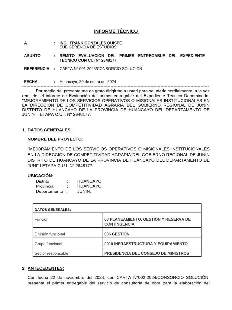 5) INFORME EVALUACION SERVICIOS MISIONALES PRIMER ENTREGABLE | PDF | Topografía