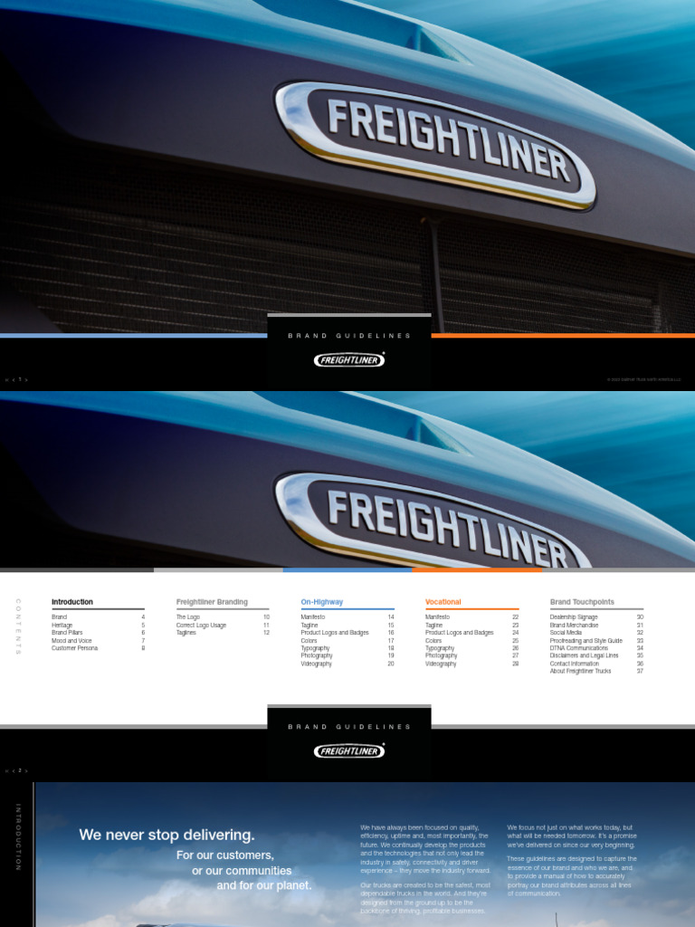 FTC 15155 - Freightliner Brand Guidelines - v5.7 Linked - FNL | PDF ...