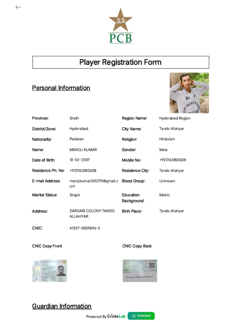 Pakistan Cricket Board(PCB) _ Powered By Crickslab | PDF | Bowling (Cricket) | Cricket