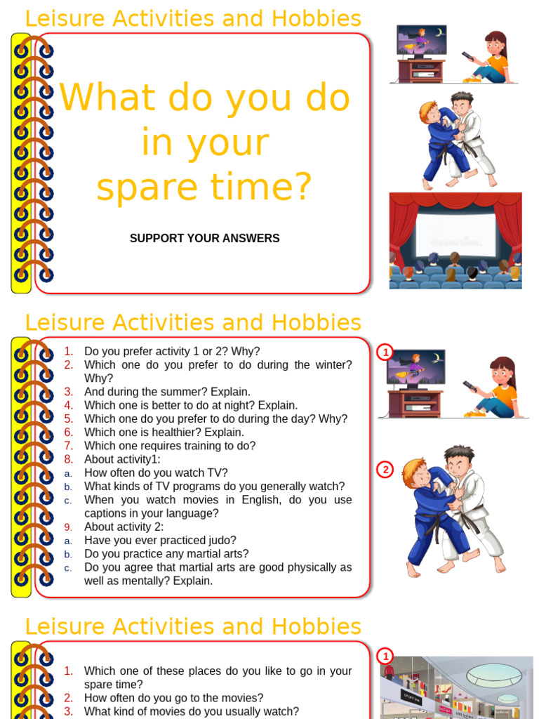 Leisure Activities and Hobbies Conversation Conversation Topics Dialogs ...