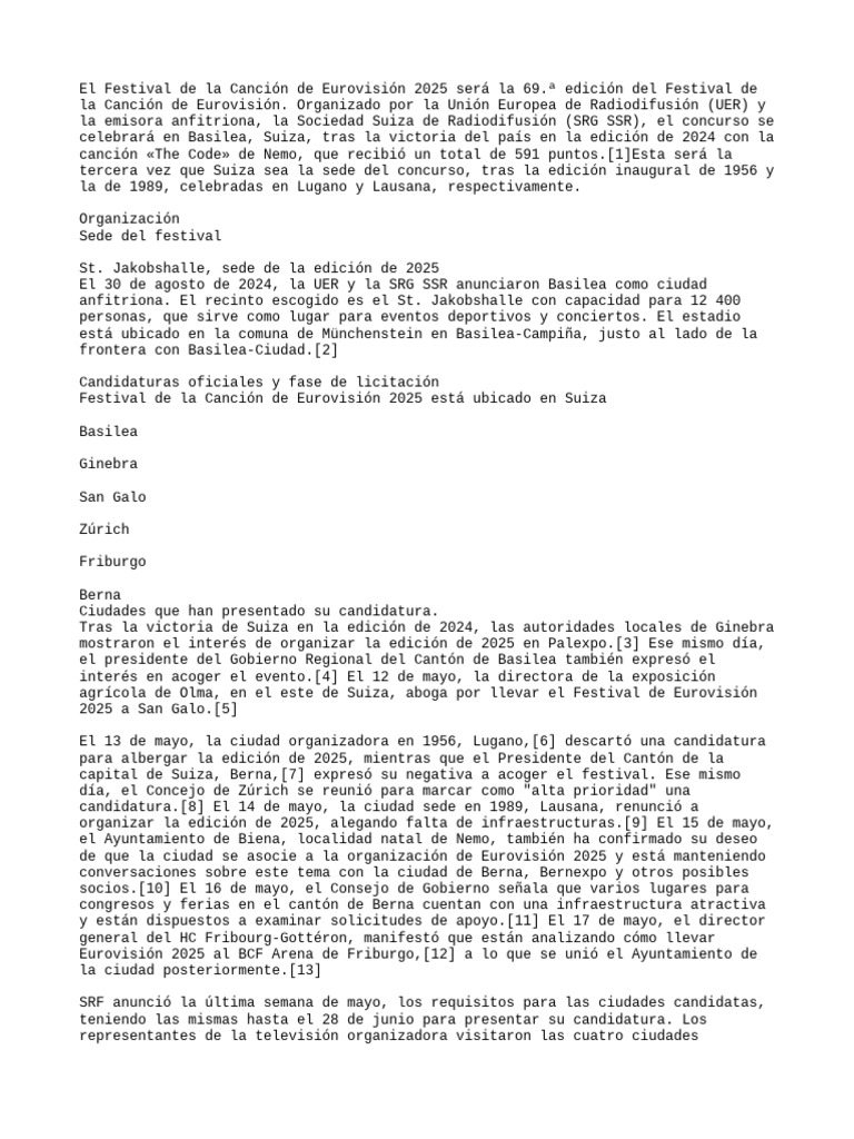 El Festival de La Canción de Eurovi | PDF