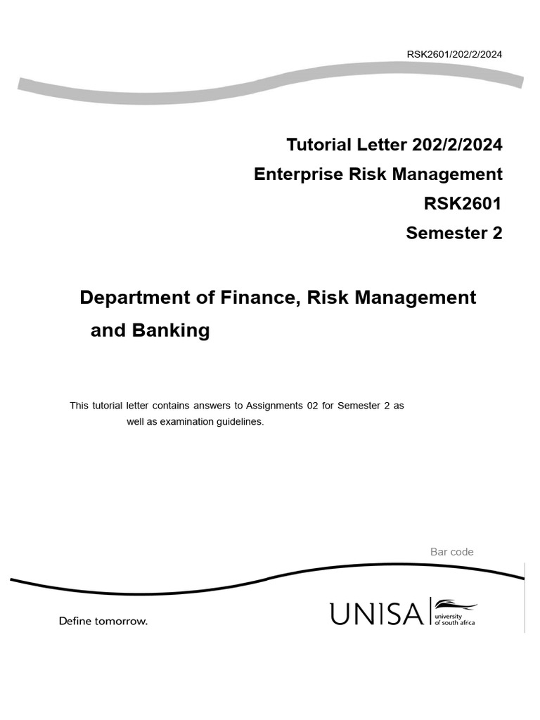 Principles of General Management MNG2601 1 | PDF | Risk | Option (Finance)