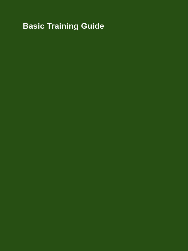 Basic Training Guide V2.0 | PDF