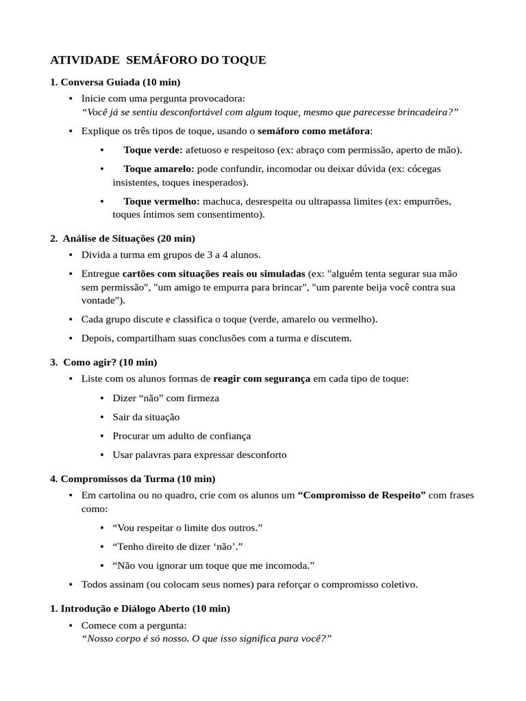 semáforo do toque | PDF | Vermelho