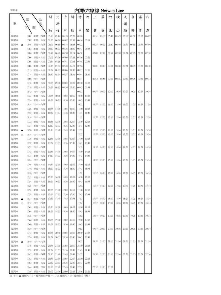 Neiwan Line | PDF