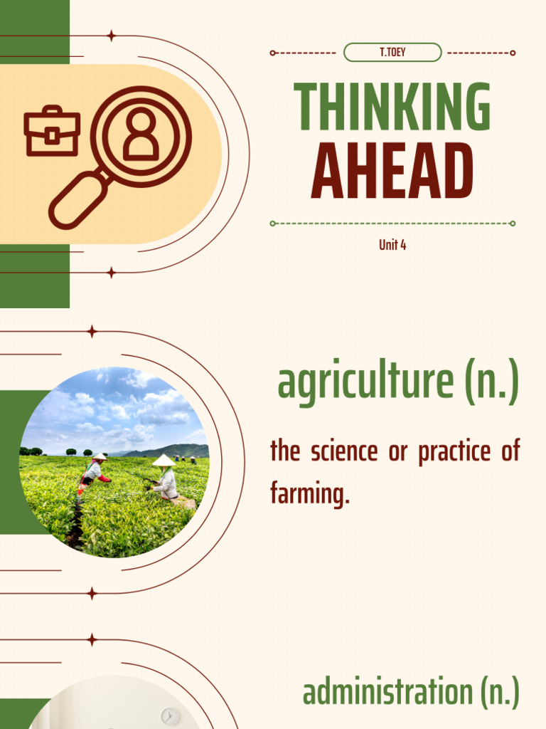 ENGM5 - 4.thinking Ahead | PDF