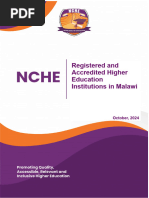 NCHE Accredited Institutions 2025 List | PDF | Malawi
