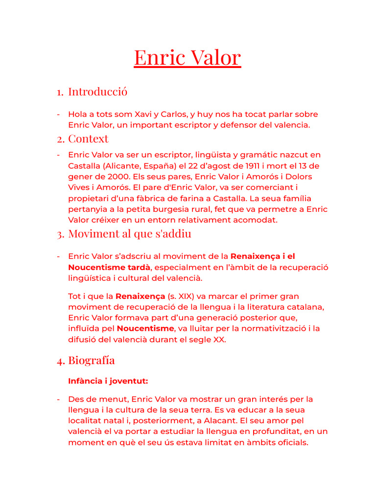 Enric Valor | PDF
