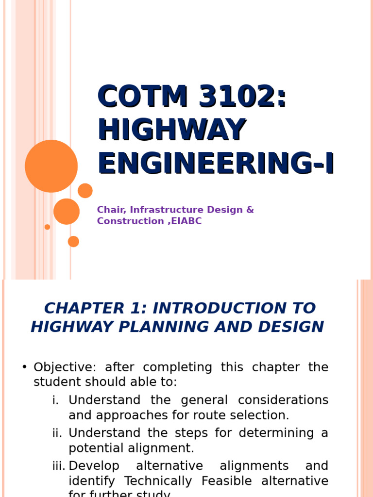 Highway Planning and Design Overview | PDF | Surveying | Topography