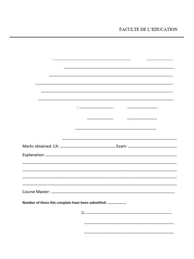 Fed Complaint Form 2021 | PDF
