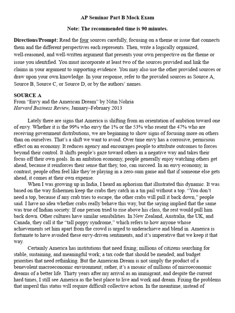 American Dream Part B - Final | PDF | American Dream | Recession