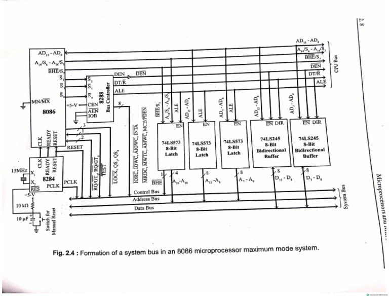 Formation of A System Bus in An 8086 Maximum Mode System | PDF
