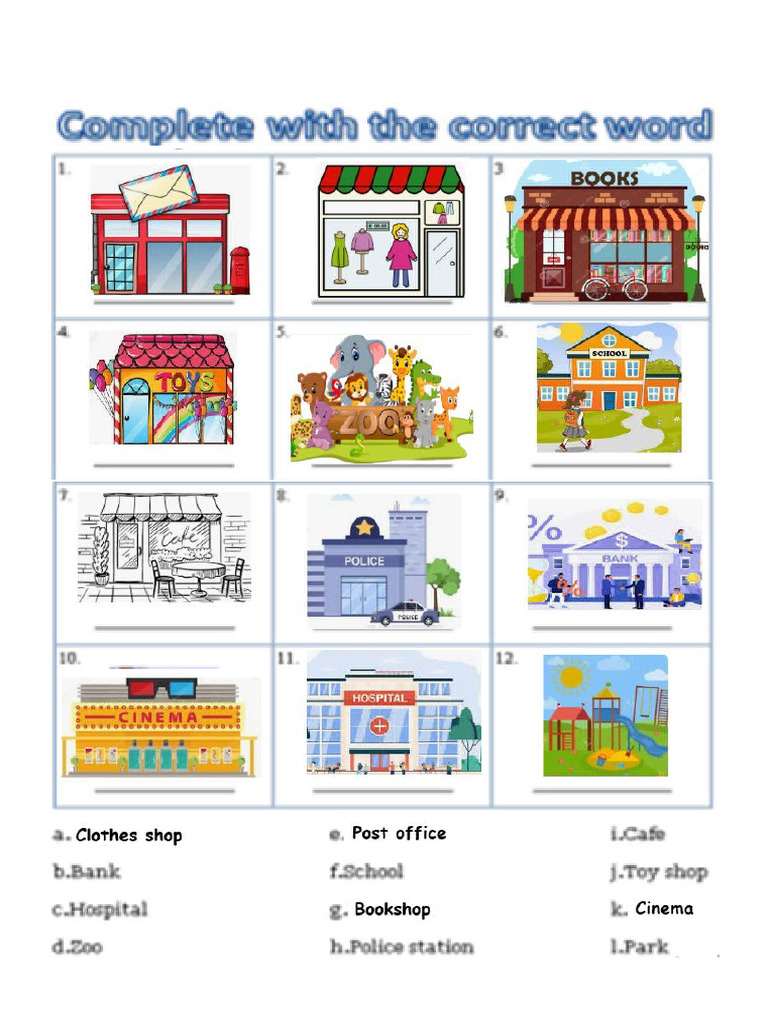 There Is-There Are + Places in Town | PDF