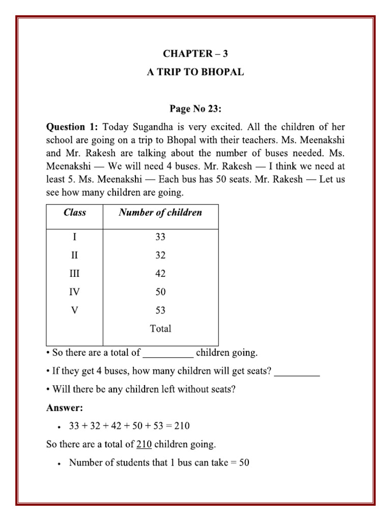 Class 4 ch3. Maths Magic Solution | PDF
