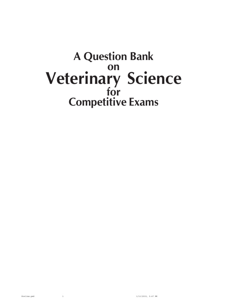 NDRI Veterinary Question Bank | PDF