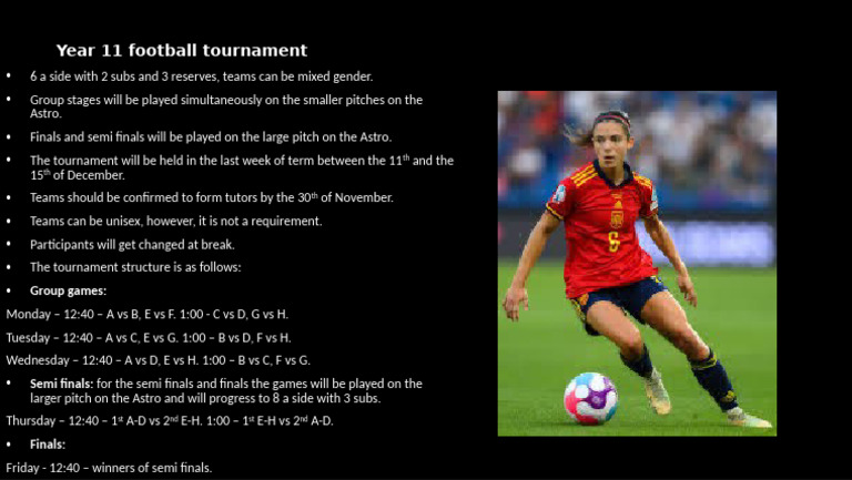 Year 11 Football Tournament Details | PDF