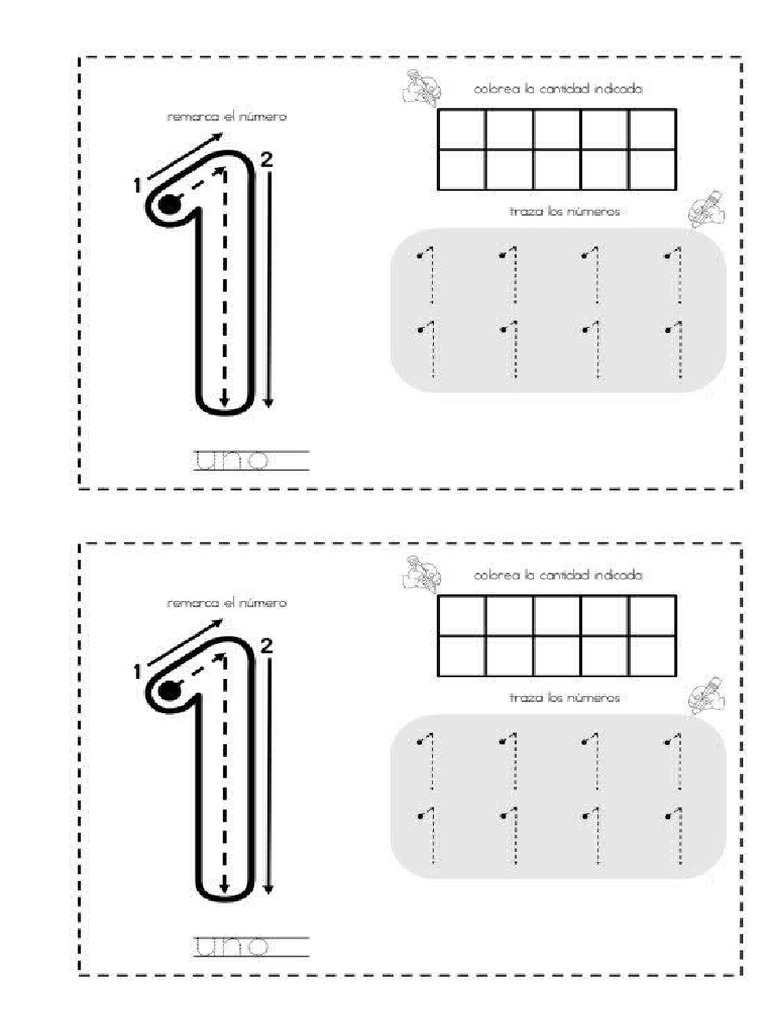 Trazo de Numeros 0 Al 10 | PDF