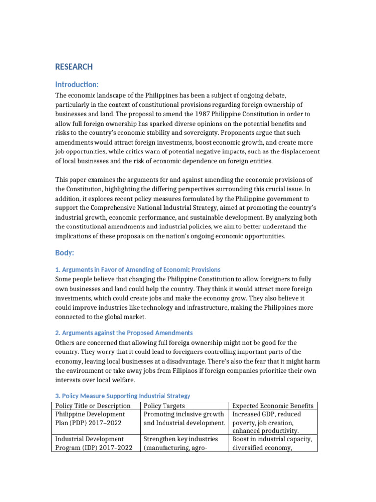 Formatted Research Document | PDF | Economic Growth | Foreign Direct ...