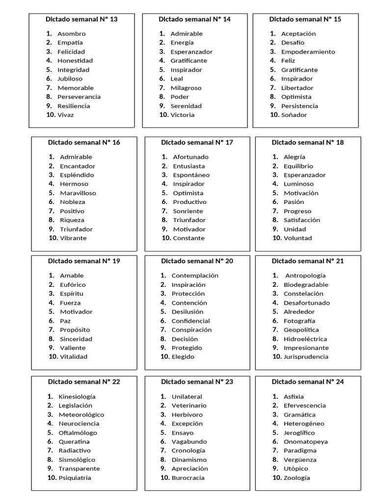 Dictados 5to y 6to | PDF