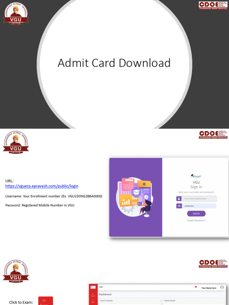 Admit Card Download | PDF