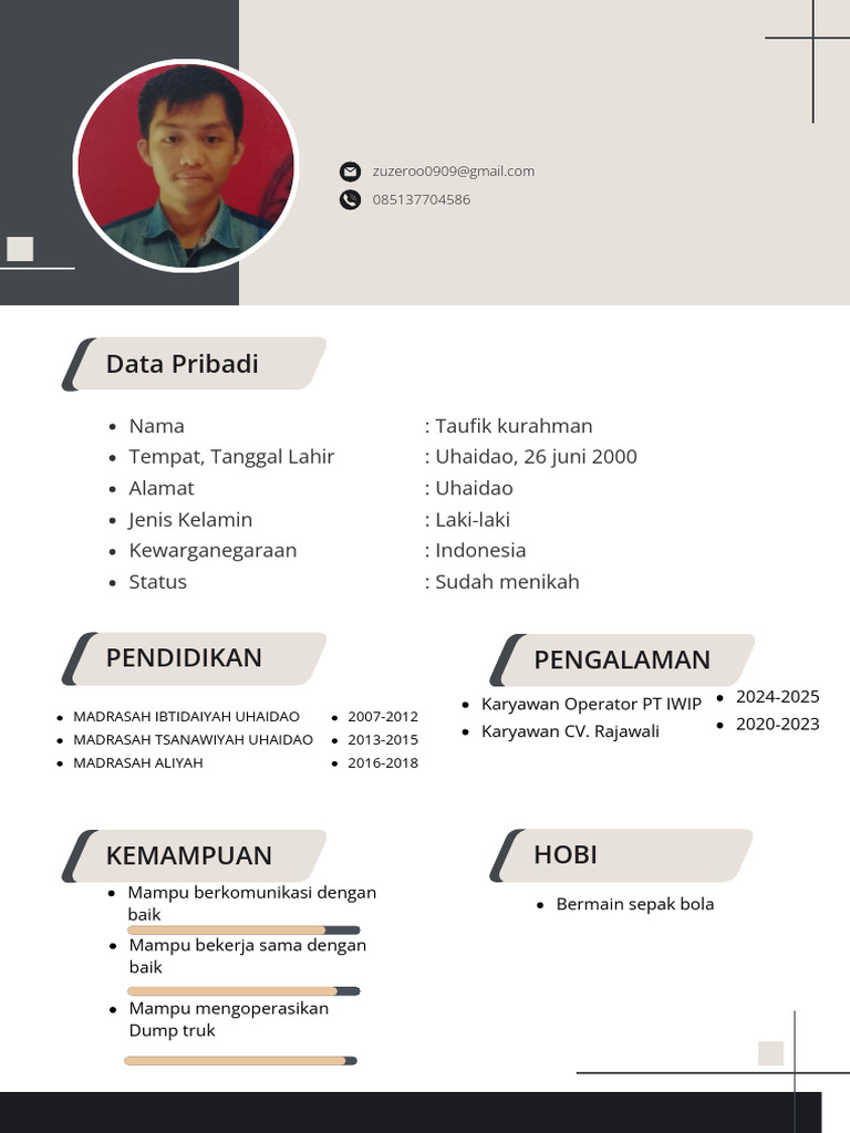CV Taufik-Kurahman | PDF