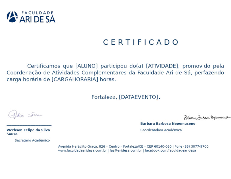 Certificado - FAS | PDF