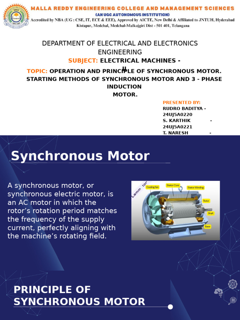 Synchronous Motor | PDF | Electric Motor | Electrodynamics